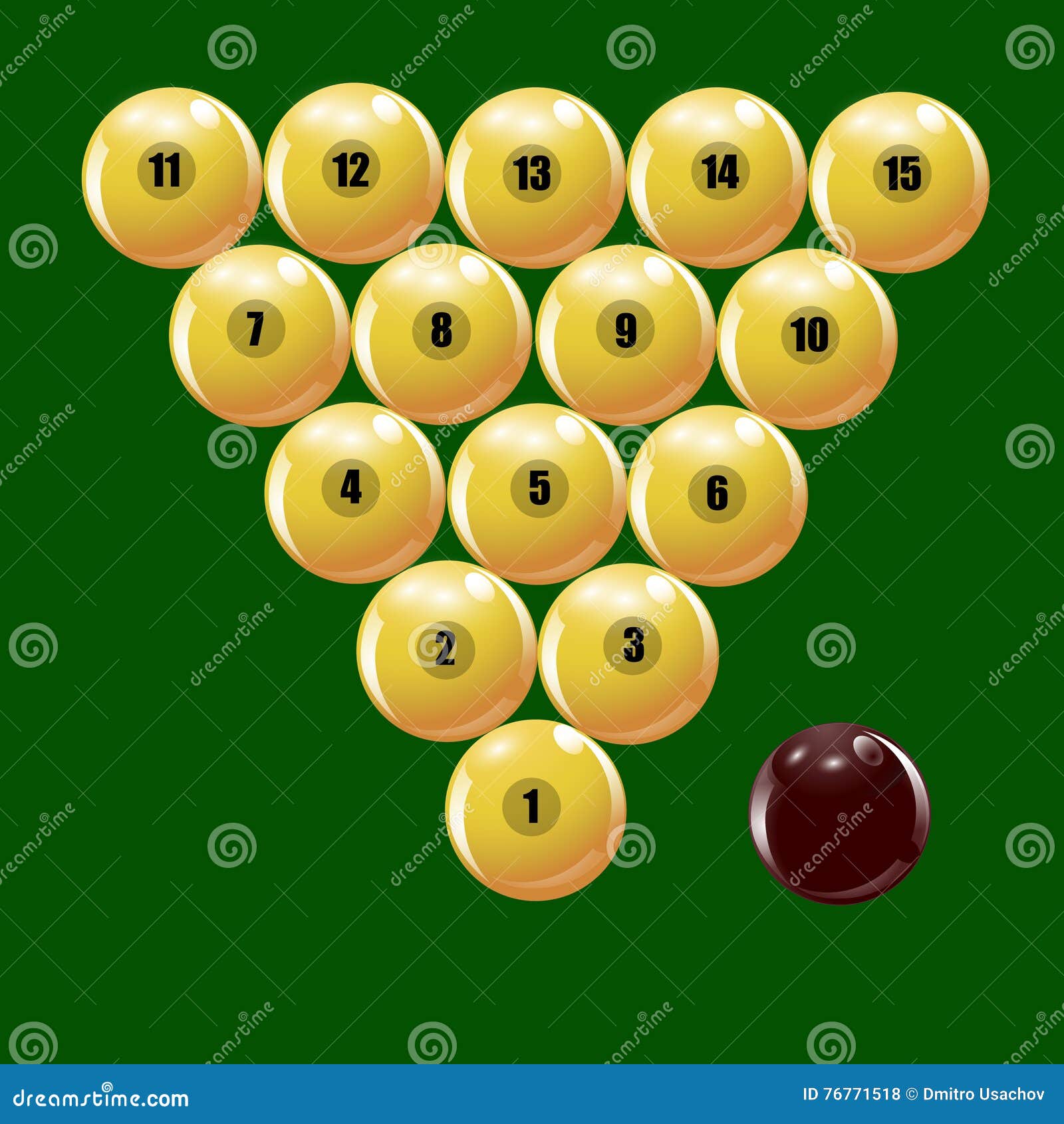 Set of Balls To Play Russian Billiards Illustration Stock Vector ...