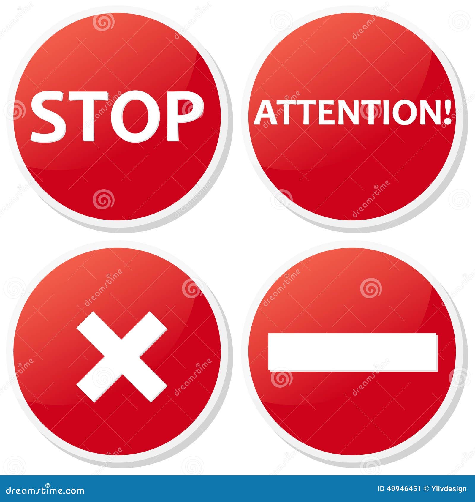 Set ban icons stock vector. Illustration of white, prevention - 49946451