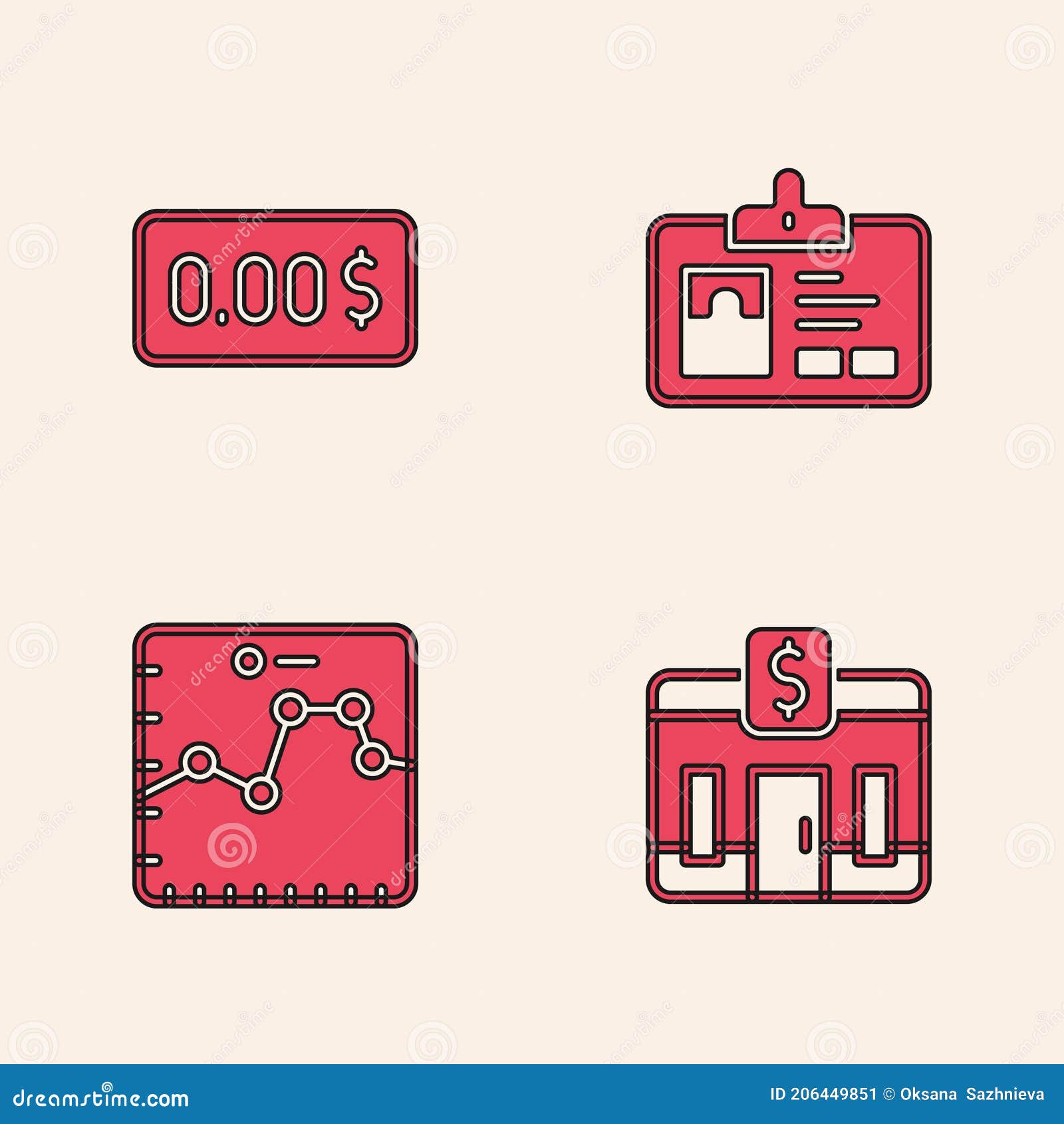 Set Bank Building, Zero Cost, Identification Badge and Browser with ...