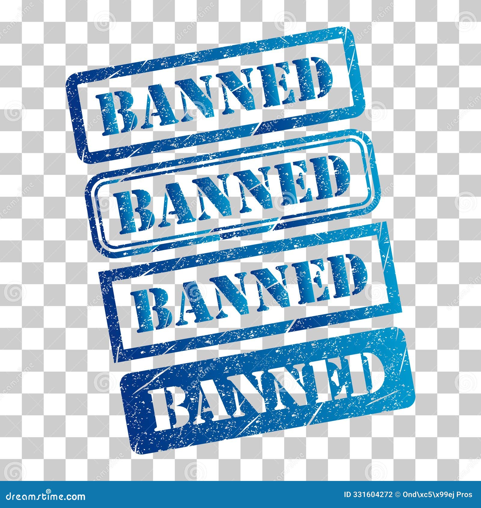 Banned Stamp Symbol, Label Sticker Sign Button, Text Banner Vector ...