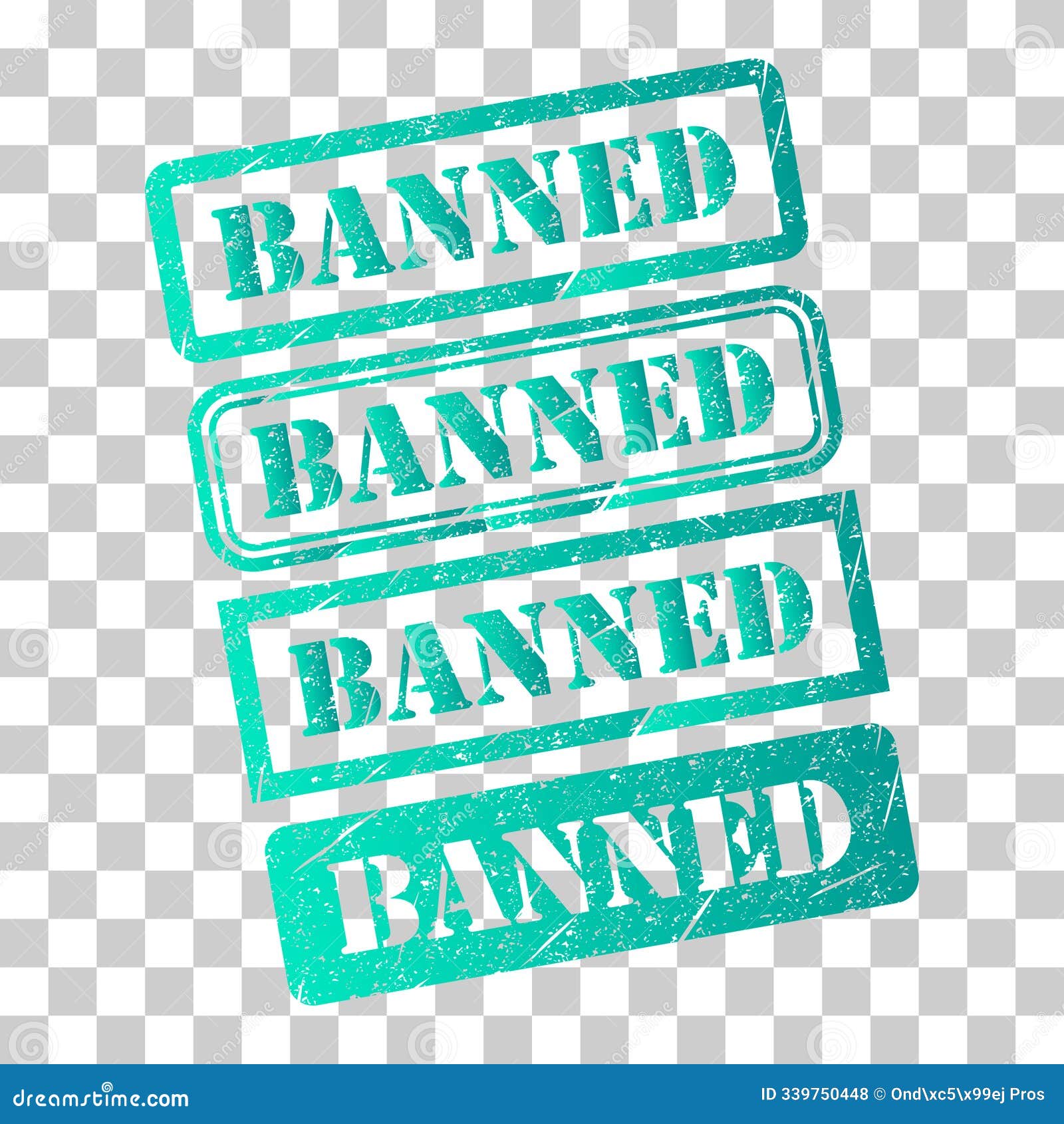 Set Of Banned Stamp Symbol, Label Sticker Sign Button, Text Banner ...