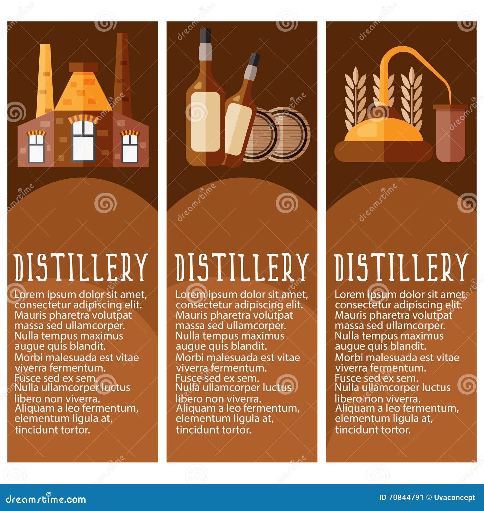 Set of Banner for Distillery Industry Distillery Objects. V Stock ...