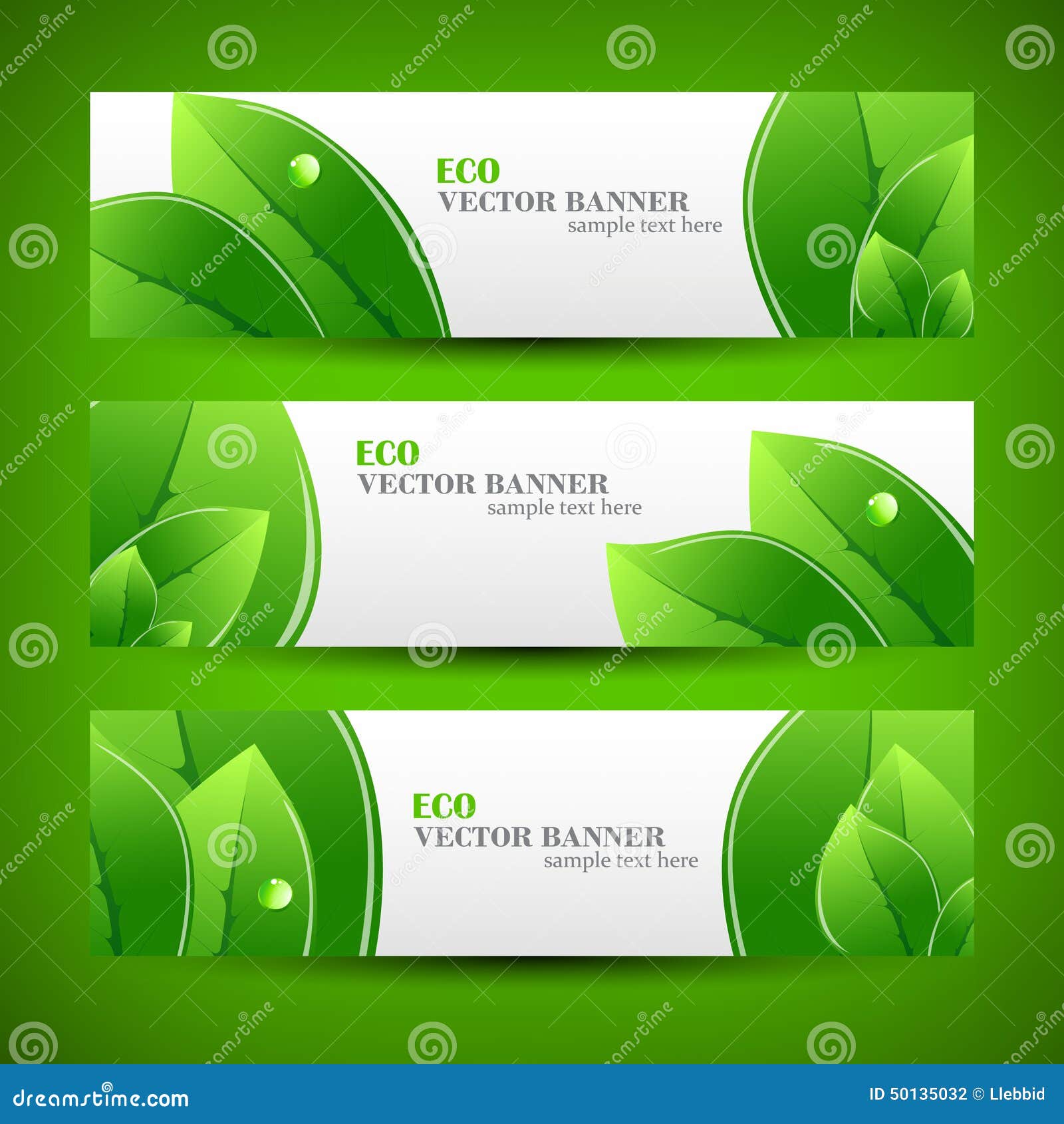 Set Banner Ecology Illustration Stock Vector - Illustration of banner ...