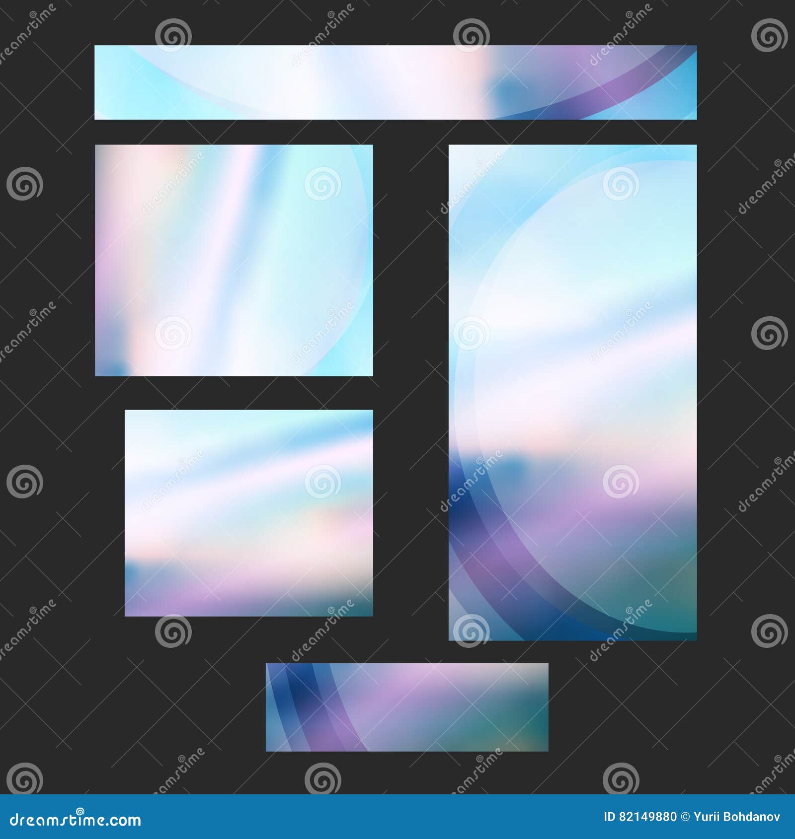 Set Banner Headline Horizontal Vertical Page Brochure Site01 Stock ...