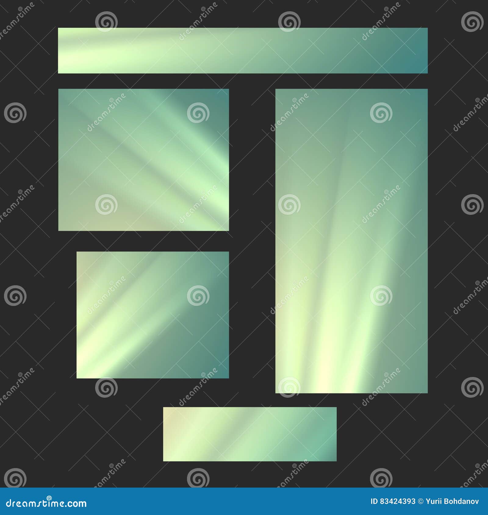 Set Banner Headline Horizontal Vertical Page Brochure Site06 Stock ...