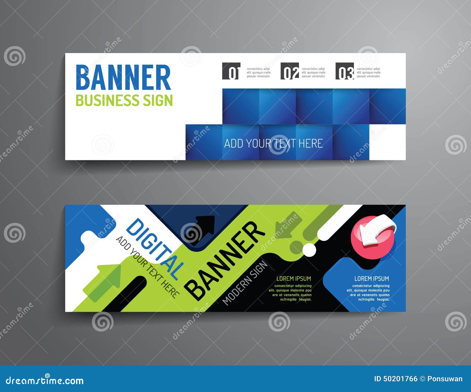 Set of Banner Template Vector Design.graphic or Website Layout. Stock ...