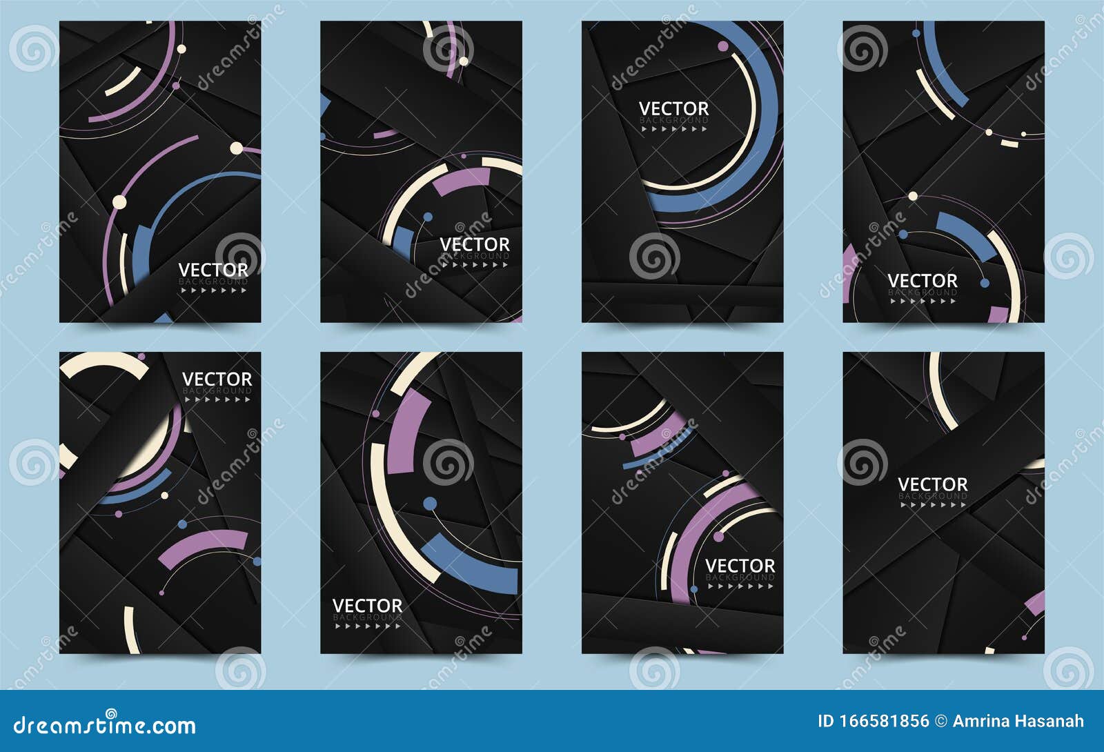 Set of Banner Templates. Bright Modern Abstract Design Stock Vector ...