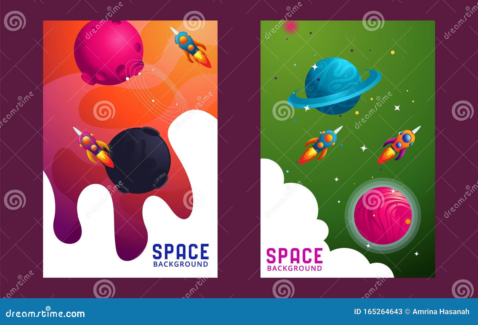 Set of Banner Templates. Universe. Space. Space Trip. Design Stock ...