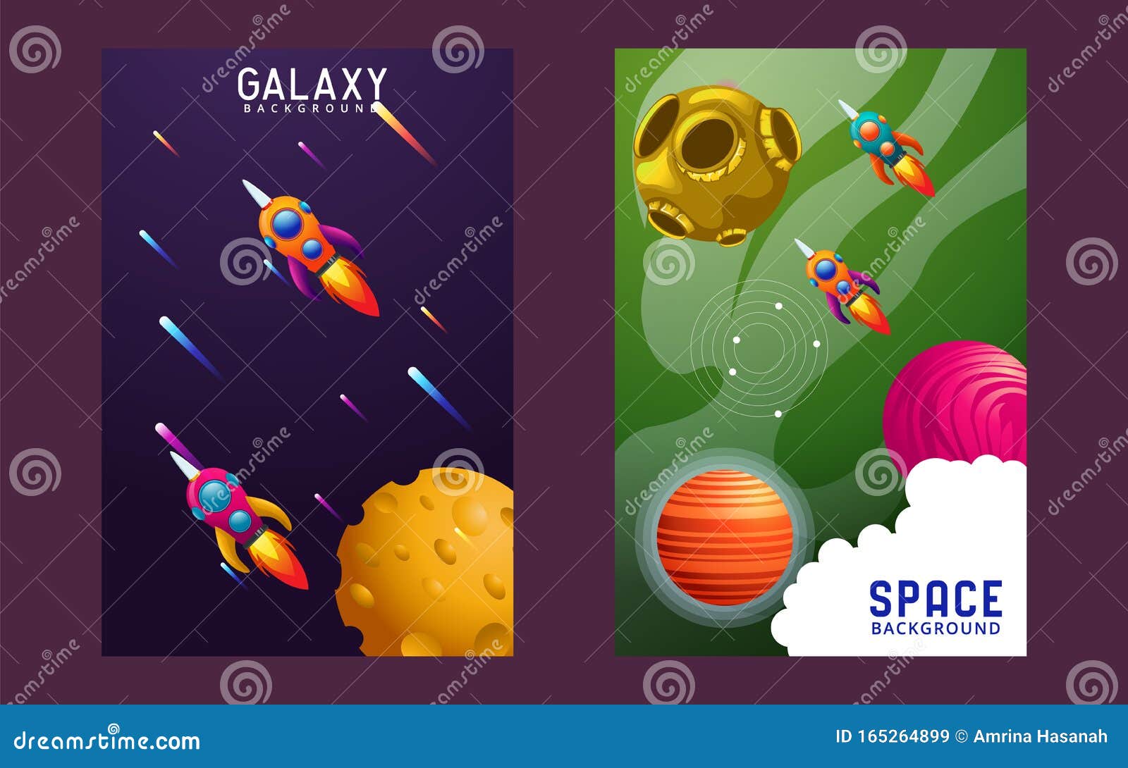 Set of Banner Templates. Universe. Space. Space Trip. Design Stock ...
