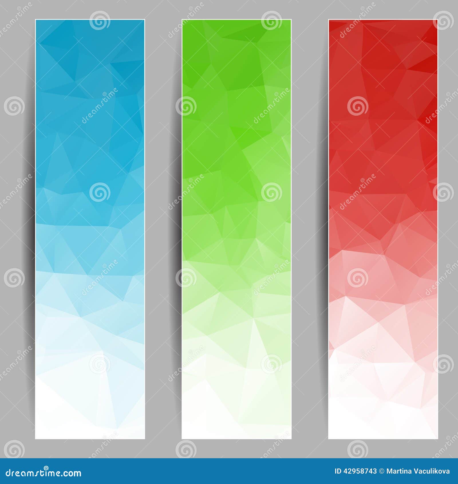 Set of Banners with Abstract Triangles Stock Vector - Illustration of ...
