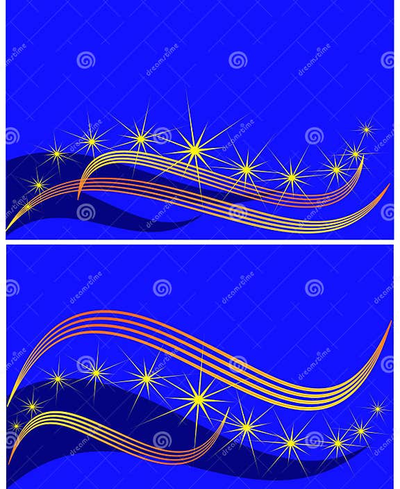 Set of Banners Against the Star Sky, Stock Vector - Illustration of ...