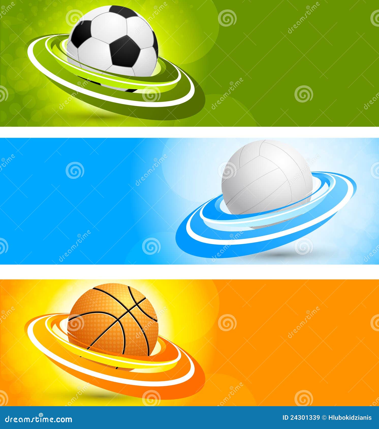 Set of banners with balls stock illustration. Illustration of color ...