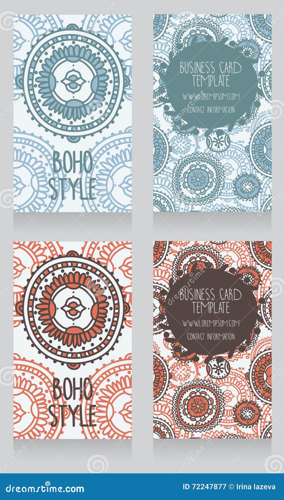Set of Banners in Boho Style Stock Vector - Illustration of decor ...