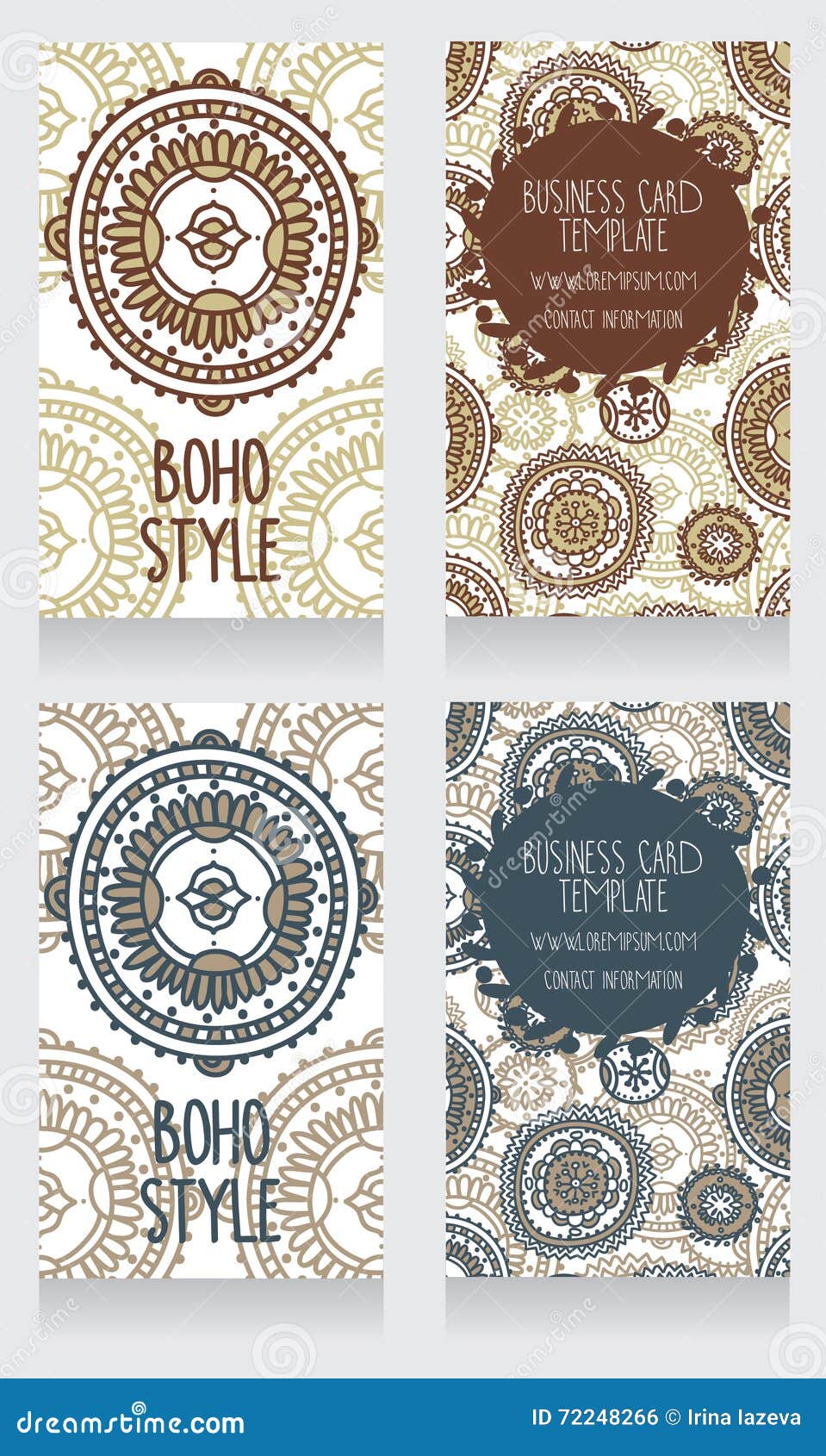 Set of Banners in Boho Style Stock Vector - Illustration of hand, cover ...