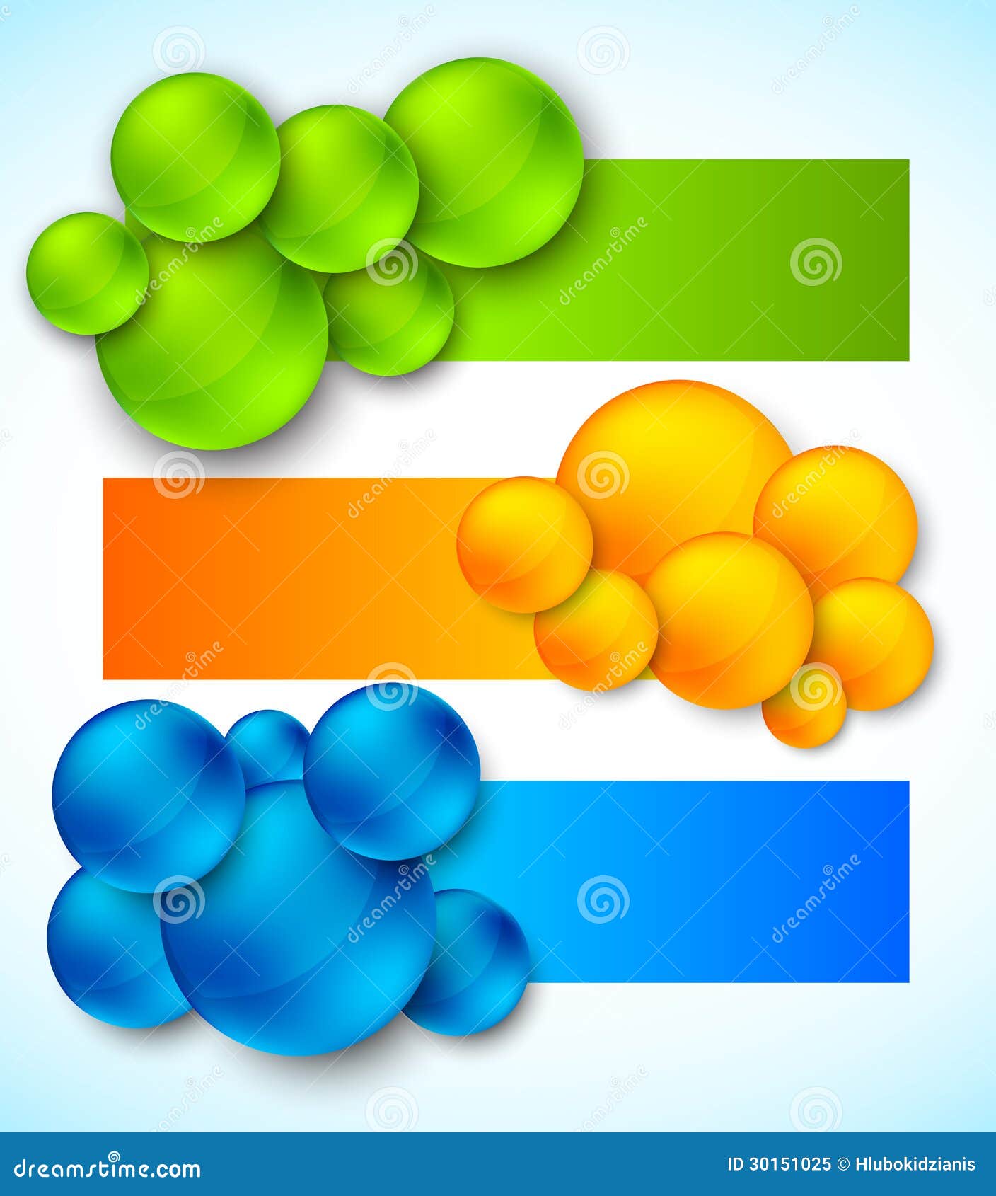 Set of Banners with Bubbles Stock Vector - Illustration of colourful ...
