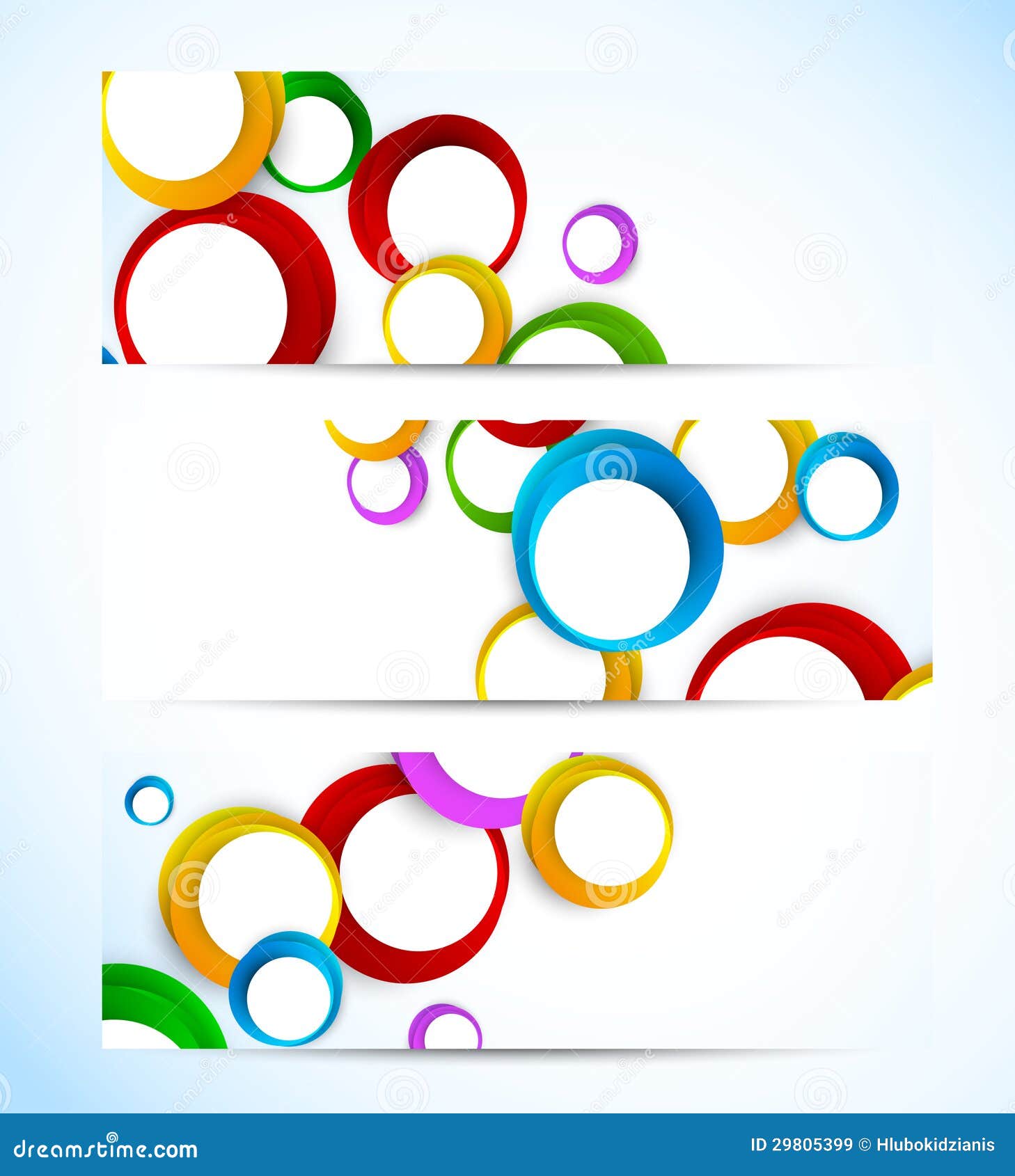 Set of Banners with Circles Stock Vector - Illustration of color, cool ...