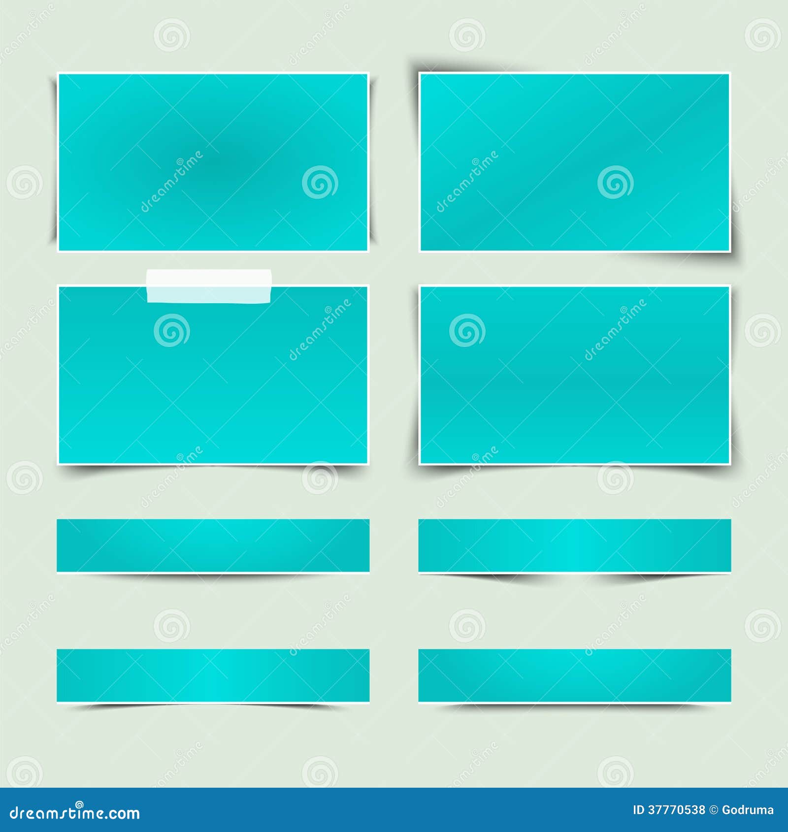 Set of Banners with Different Shadows. Stock Vector - Illustration of ...
