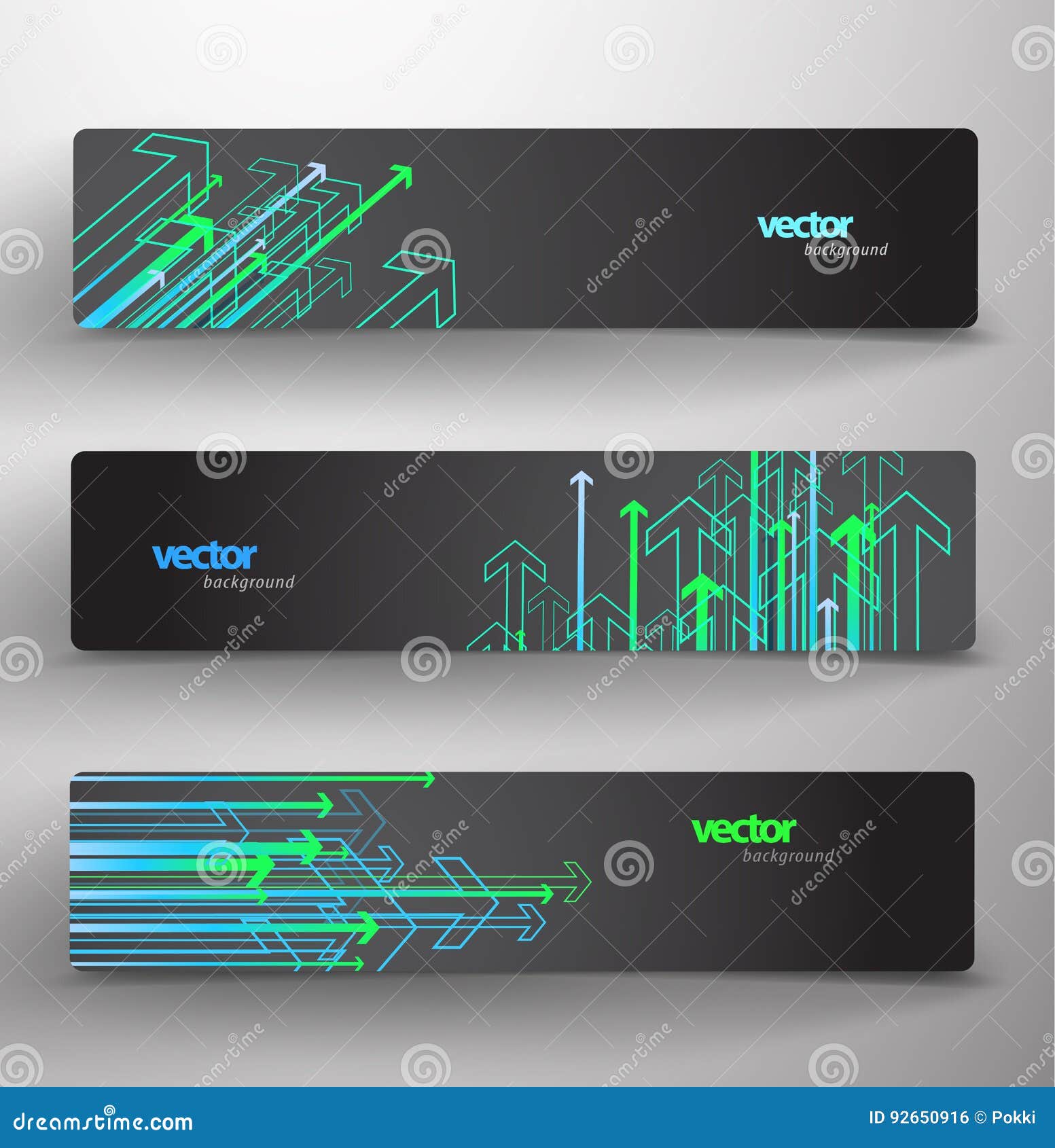 Set of Banners with Directional Arrows Stock Vector - Illustration of ...
