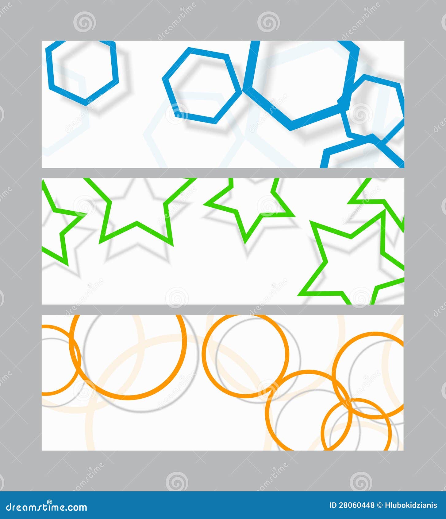 Set of Banners with Elements Stock Vector - Illustration of circle ...