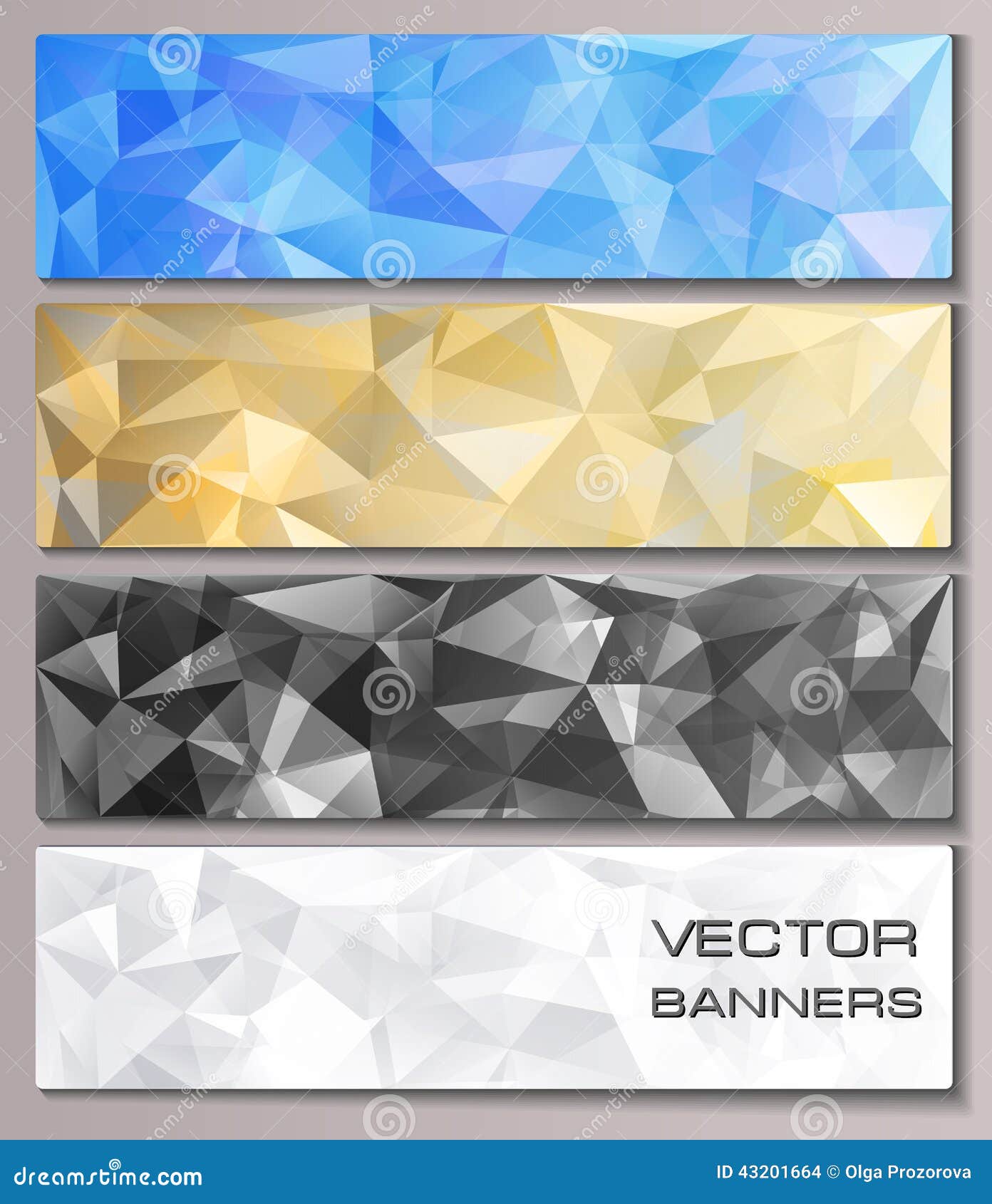 Set of Banners with Geometric Pattern Stock Vector - Illustration of ...