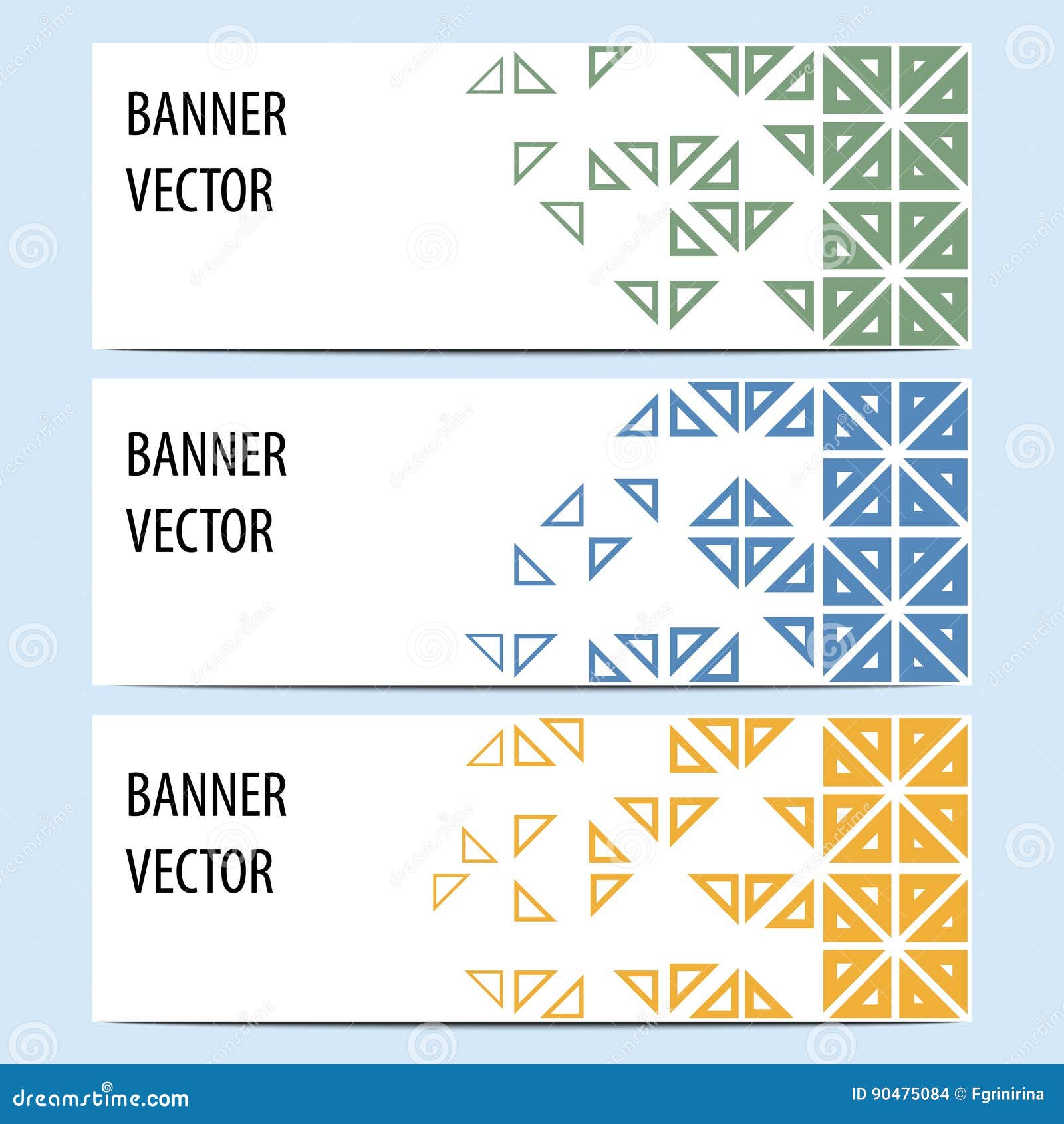 A Set of Banners with a Geometric Pattern Stock Vector - Illustration ...