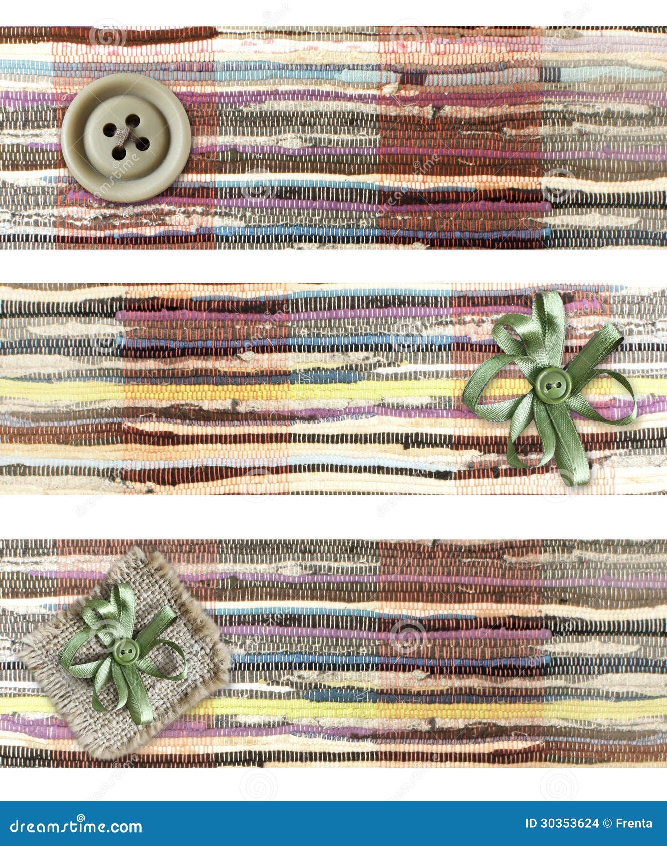 Set of Banners in Handmade Style Stock Photo - Image of multicolored ...