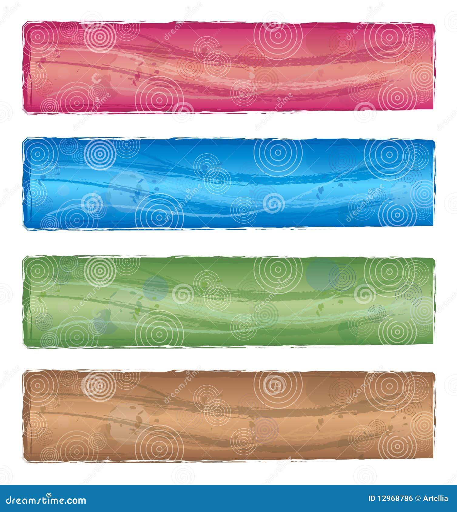 Set of Banners / Headers with Circles Stock Vector - Illustration of ...