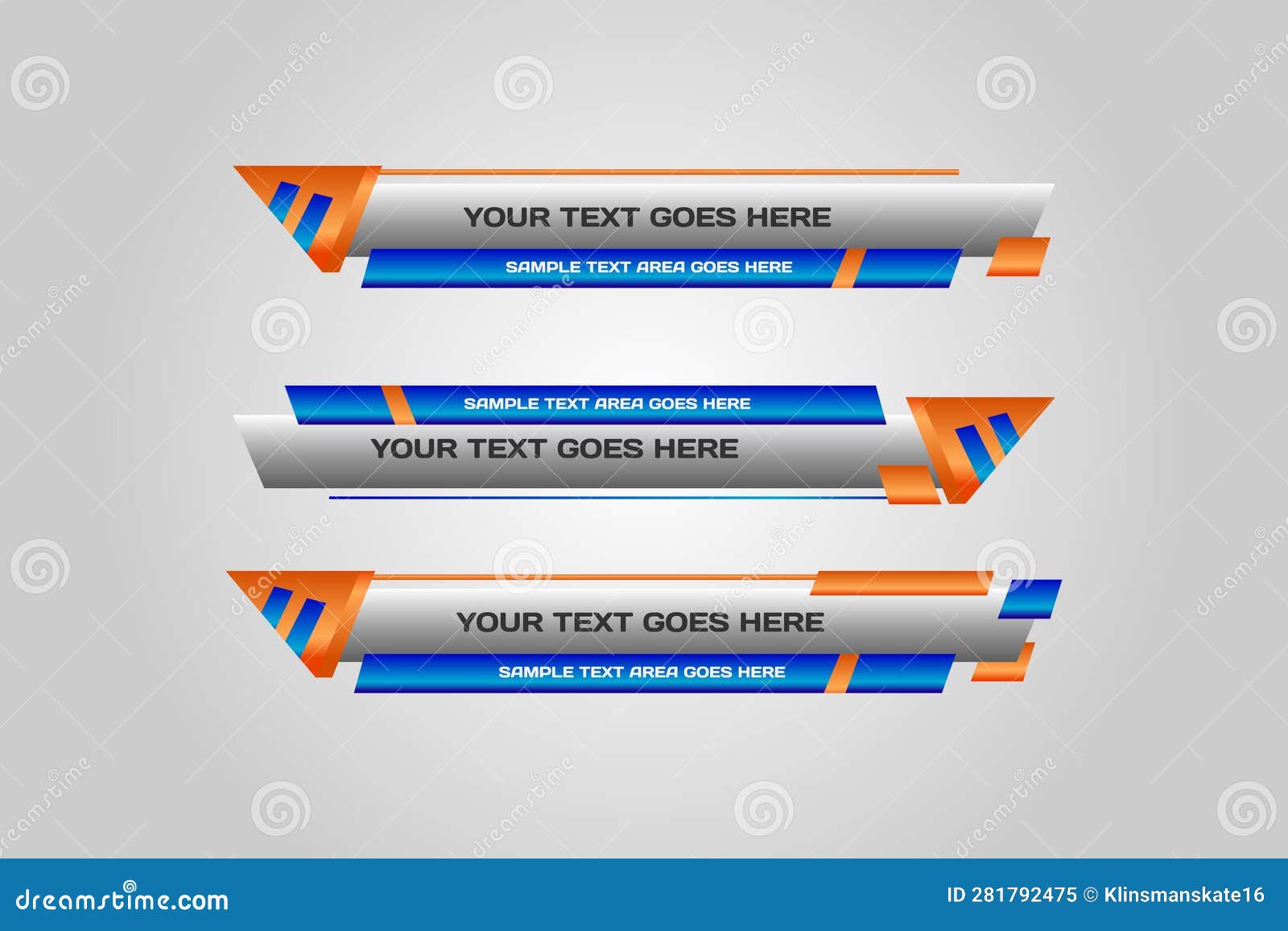 Set Banners and Lower Thirds for News Channel Design Concept Stock ...