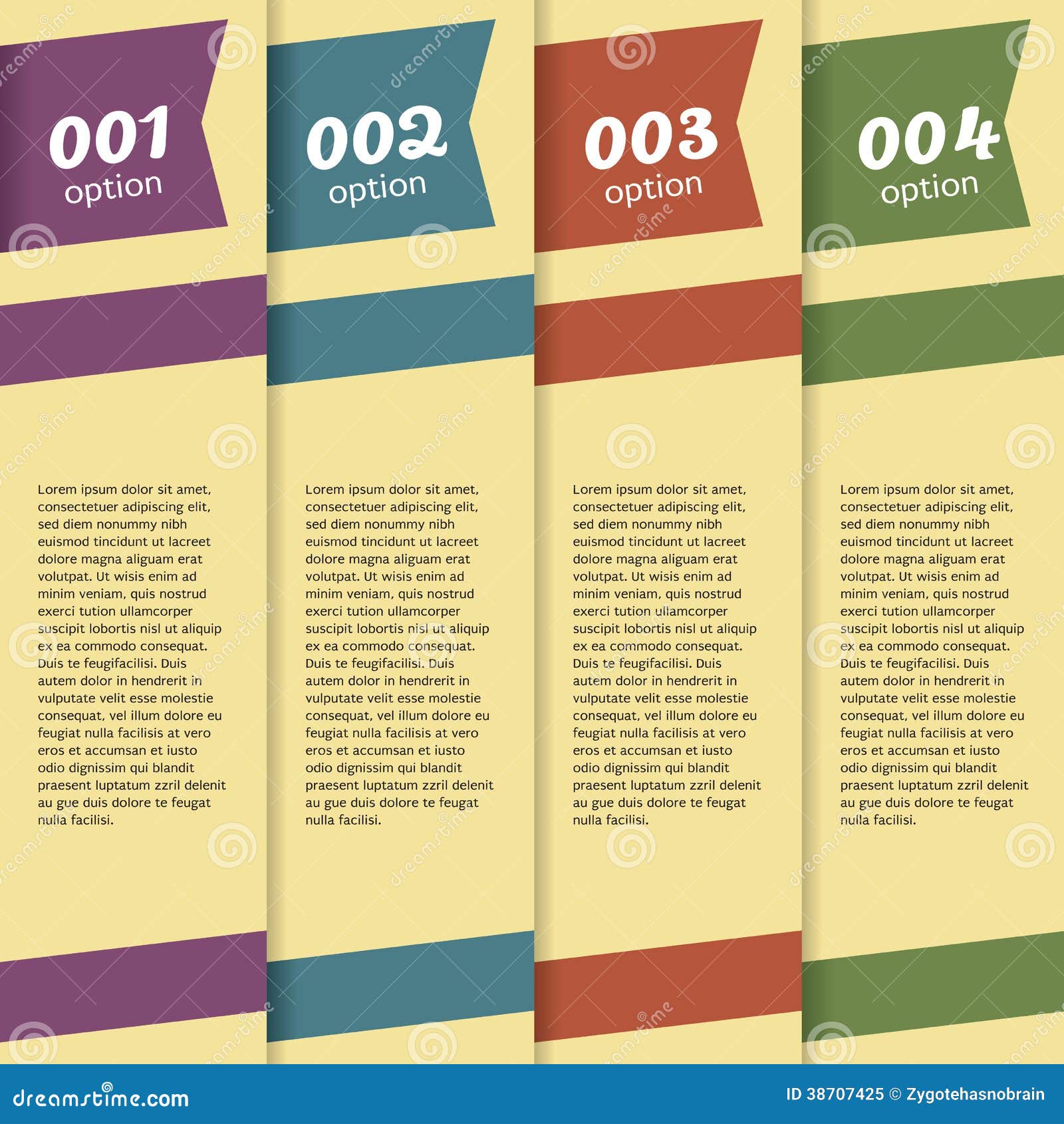 Set of Banners with Option Number Stock Vector - Illustration of cover ...