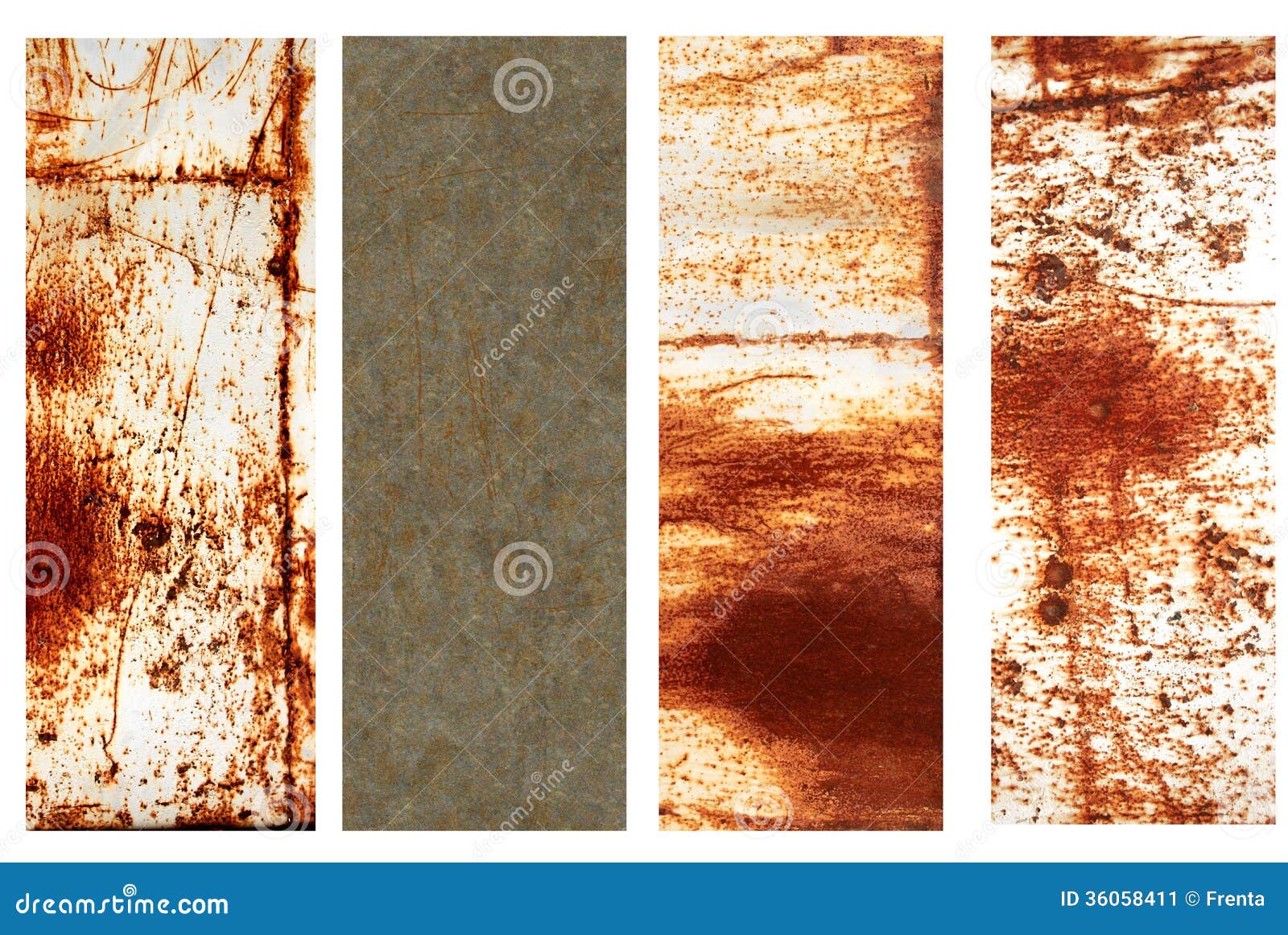 Set of Banners with Rusty Metal Texture Stock Image - Image of metal ...