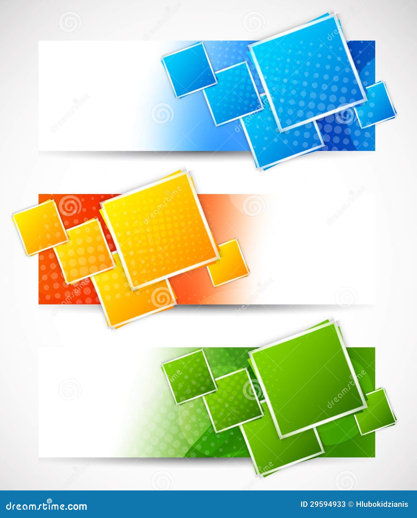Set of Banners with Squares Stock Vector - Illustration of copyspace ...