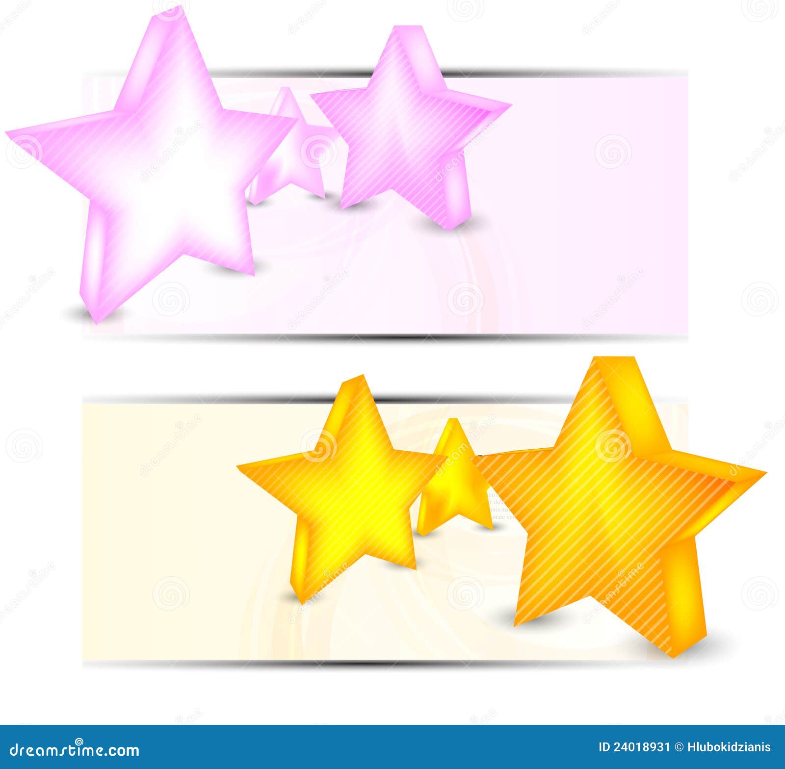 Set of banners with stars stock illustration. Illustration of light ...