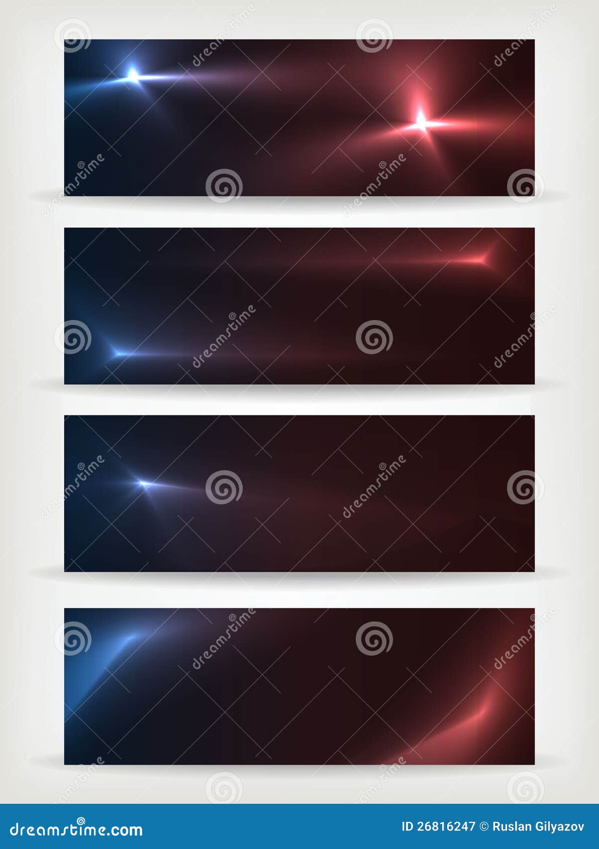 Set of Banners of the Stars Stock Vector - Illustration of illumination ...