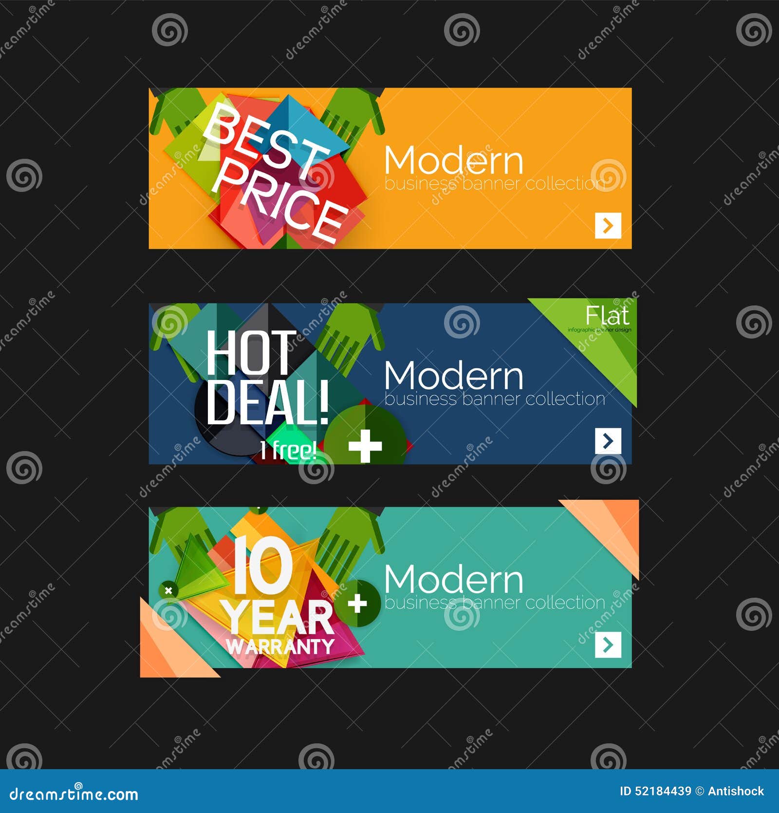 Set of Banners with Stickers, Labels and Elements Stock Vector ...