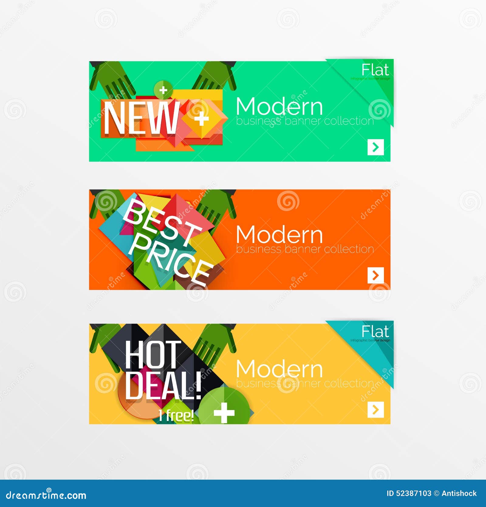 Set of Banners with Stickers, Labels and Elements Stock Vector ...