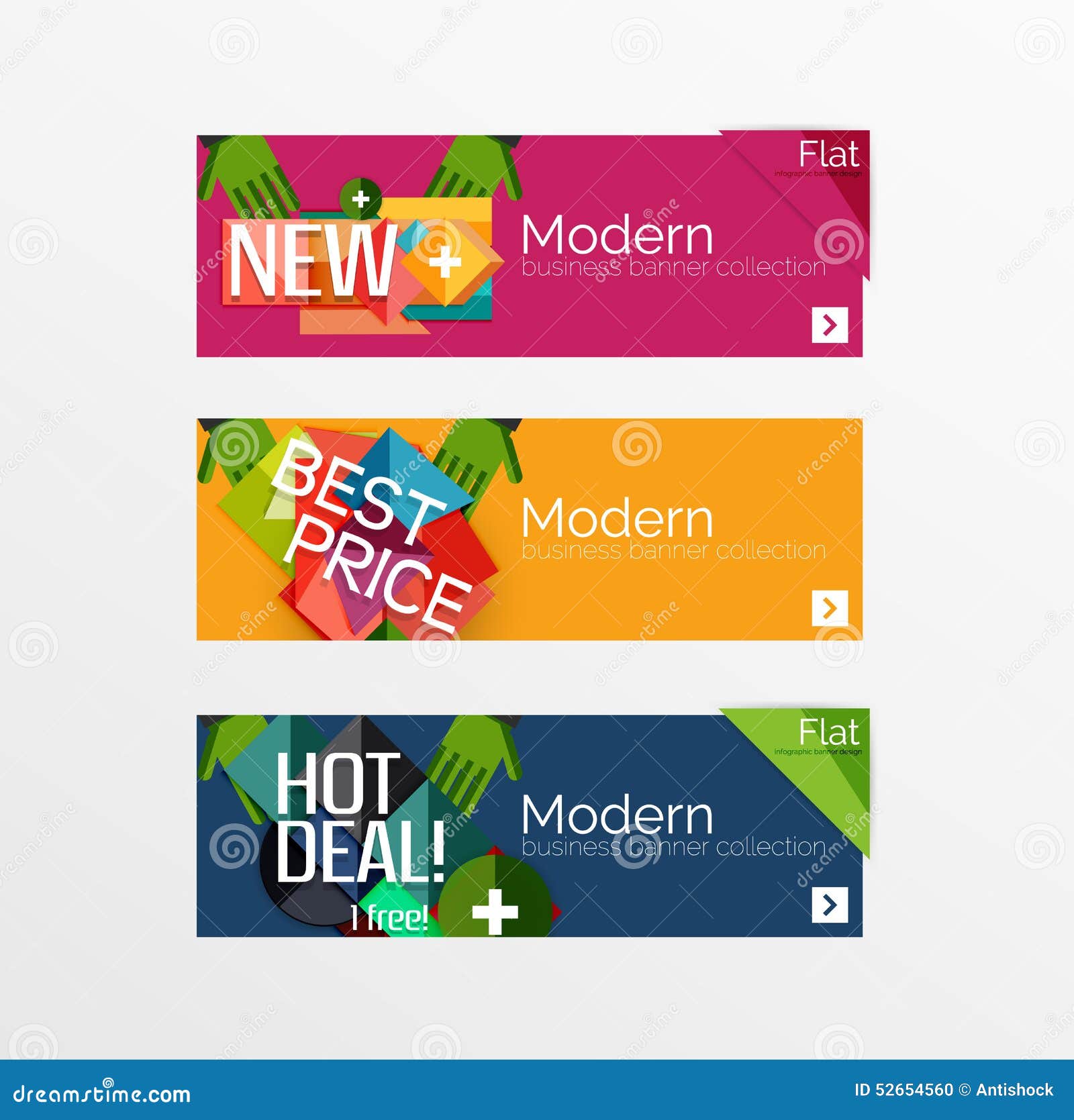 Set of Banners with Stickers, Labels and Elements Stock Vector ...