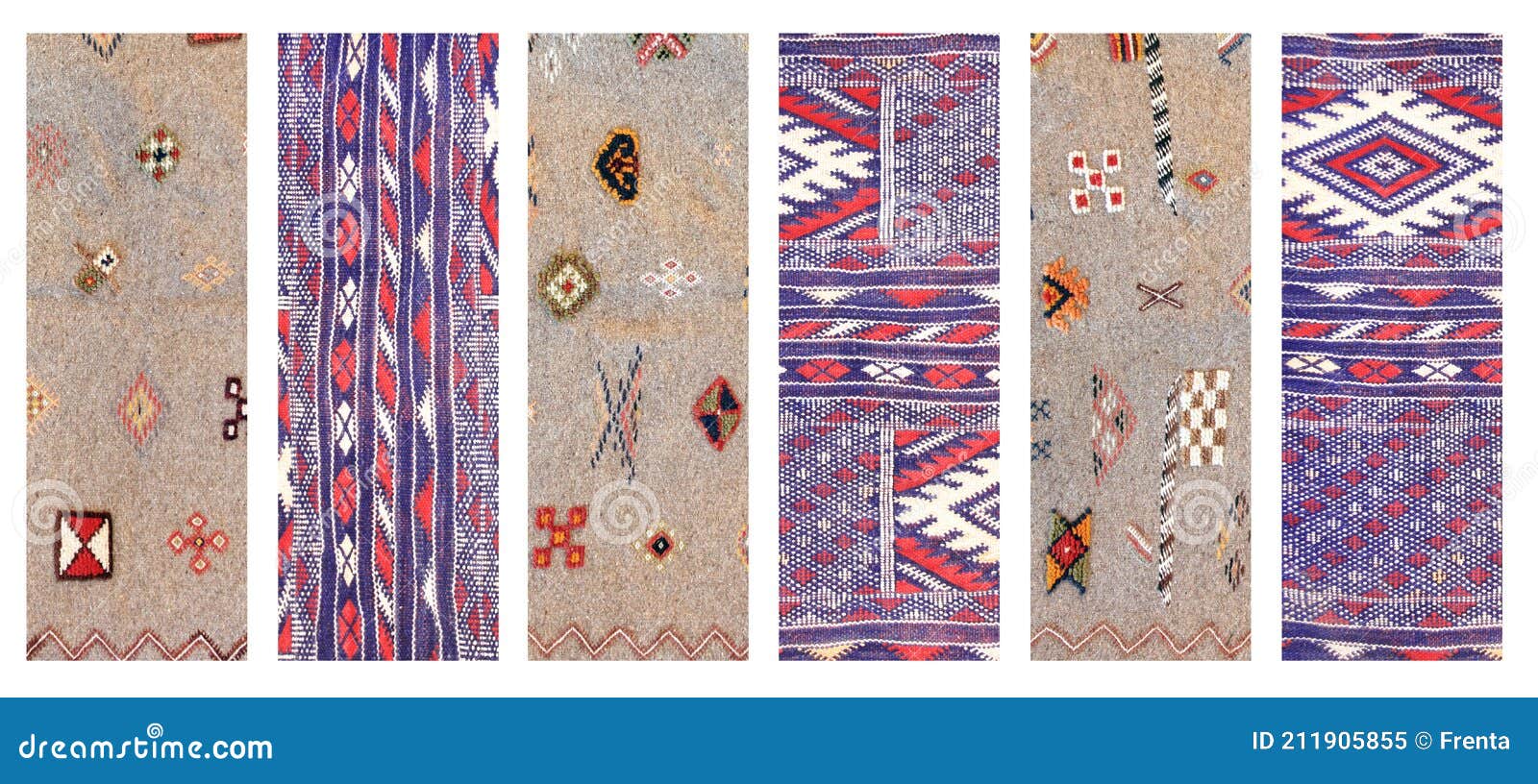 Set of Banners with Textures of Berber Traditional Wool Carpets Stock ...