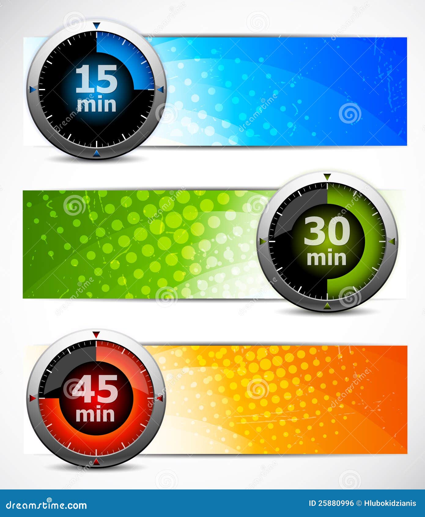 Set of banners with timers stock vector. Illustration of precision ...