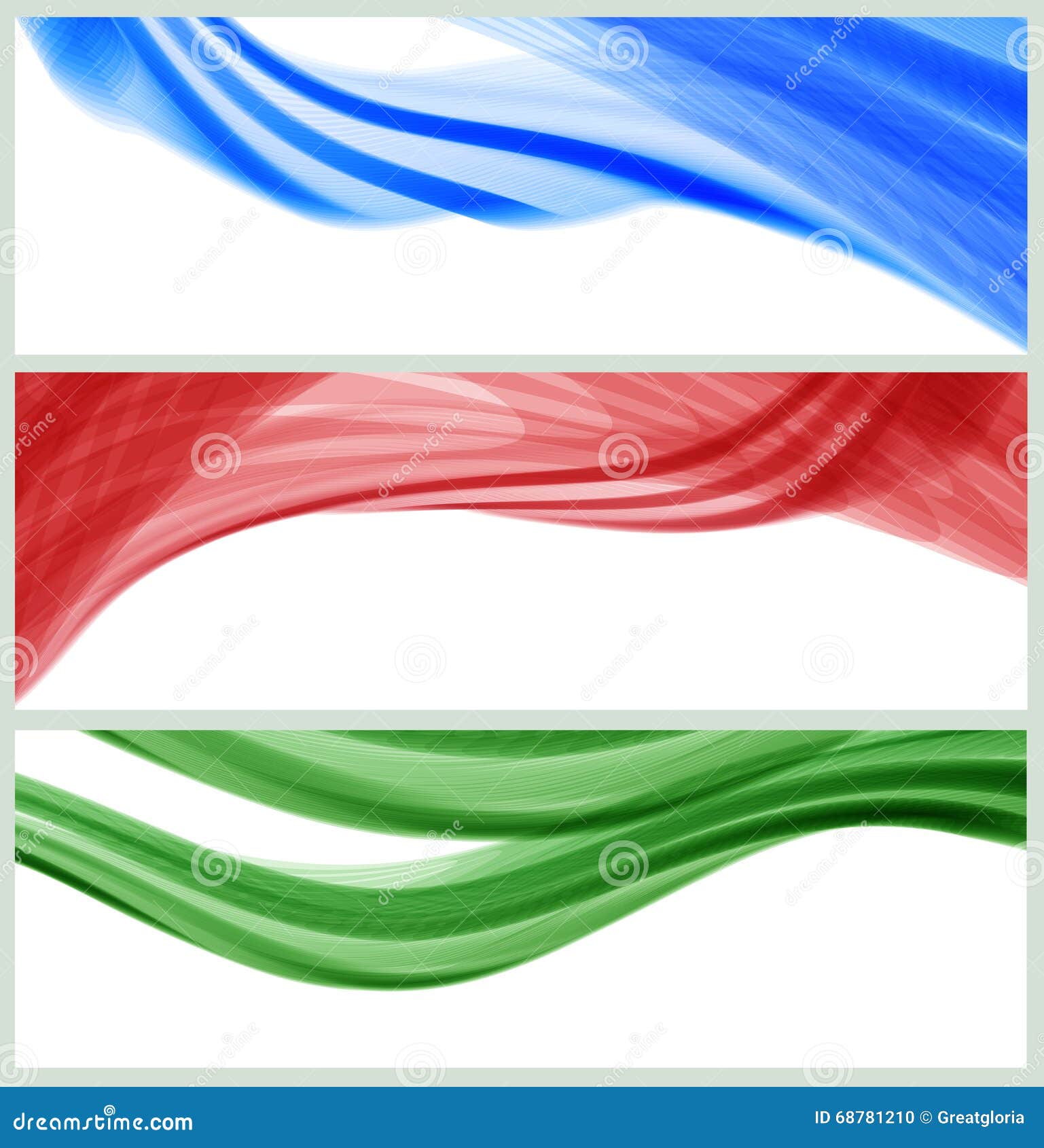 Set of Banners with Waves, Vector Stock Vector - Illustration of ...