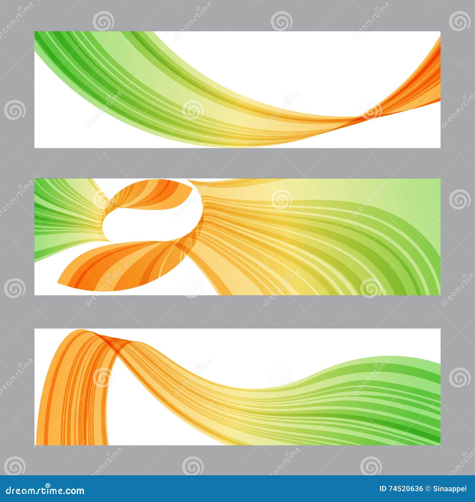 Set banners, wavy shape stock vector. Illustration of message - 74520636