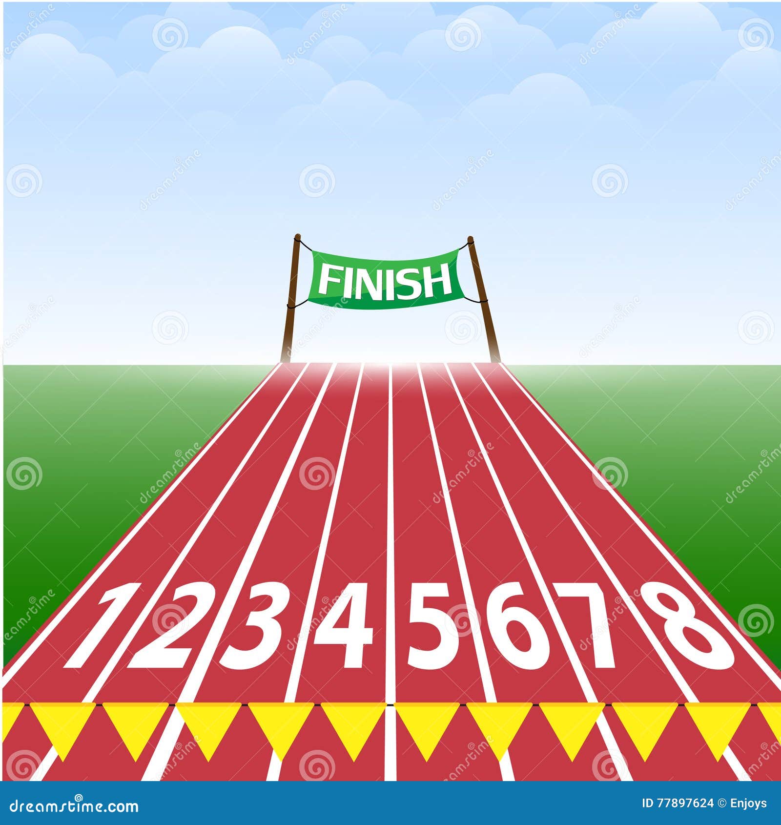 Set of Banners with the Words Start and Finish. Stock Illustration ...