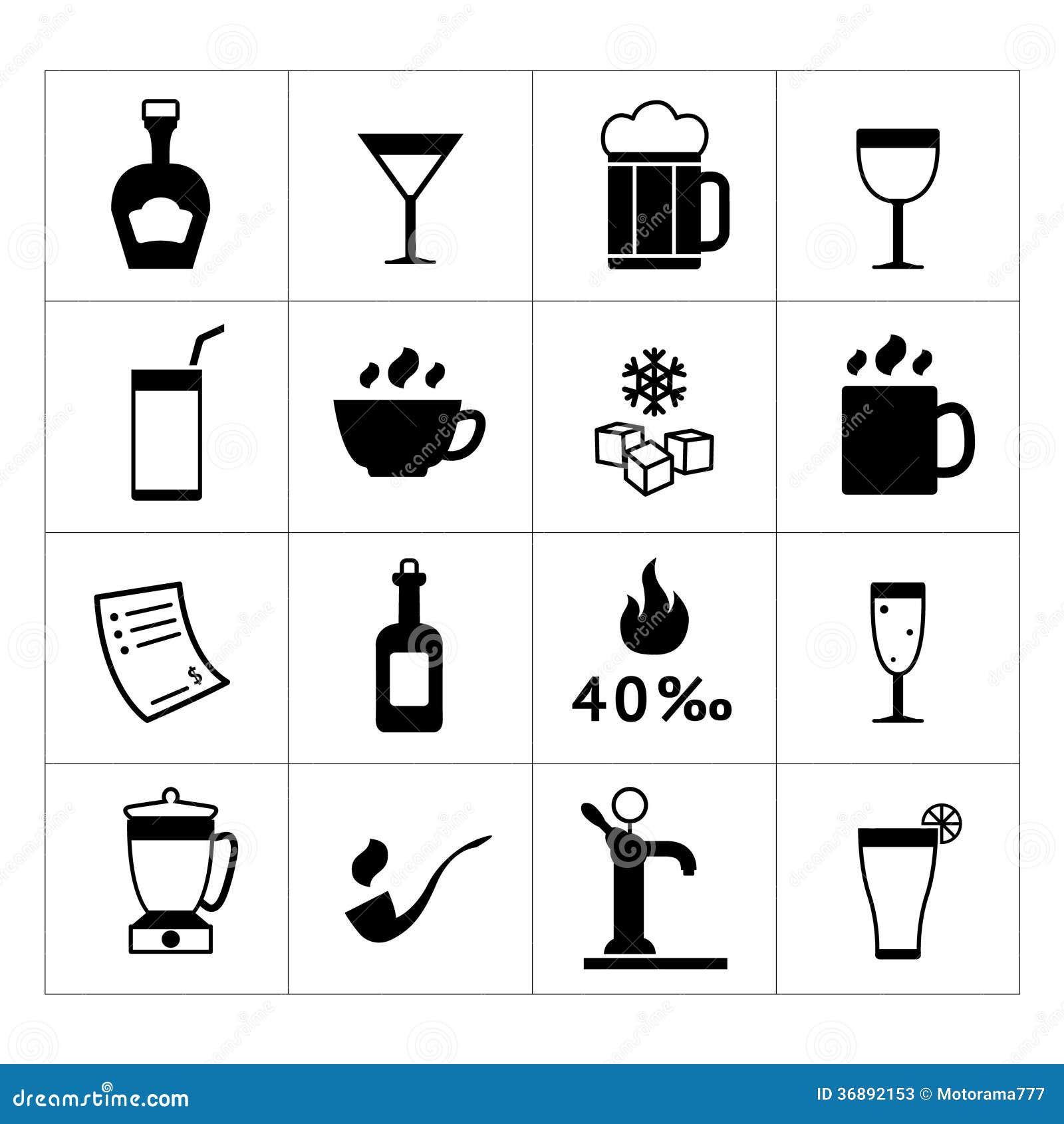 Icons Horeca Stock Illustrations – 40 Icons Horeca Stock Illustrations ...