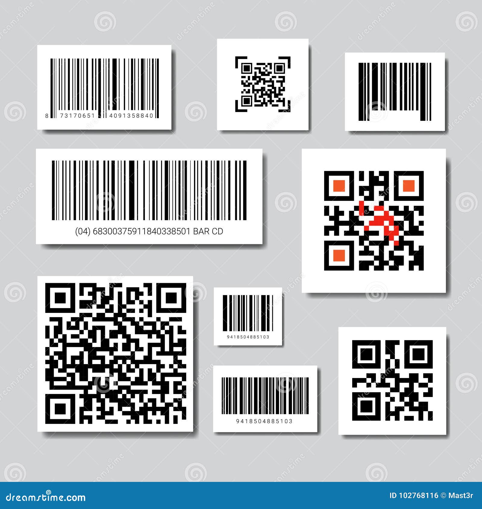 Scan Codes Realistic Collage Cartoon Vector | CartoonDealer.com #279108883