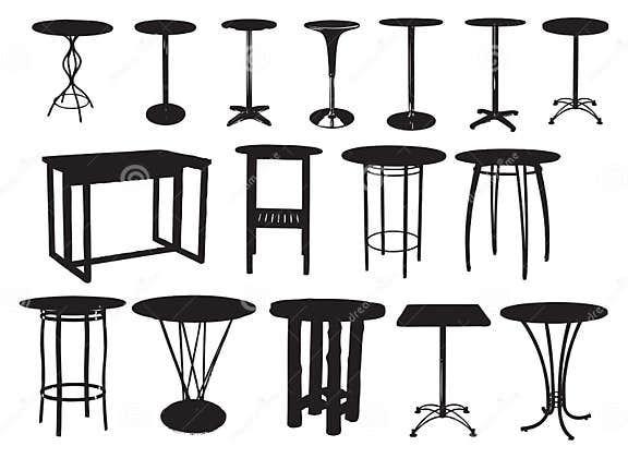 A set of bar tables stock vector. Illustration of modern - 22435894