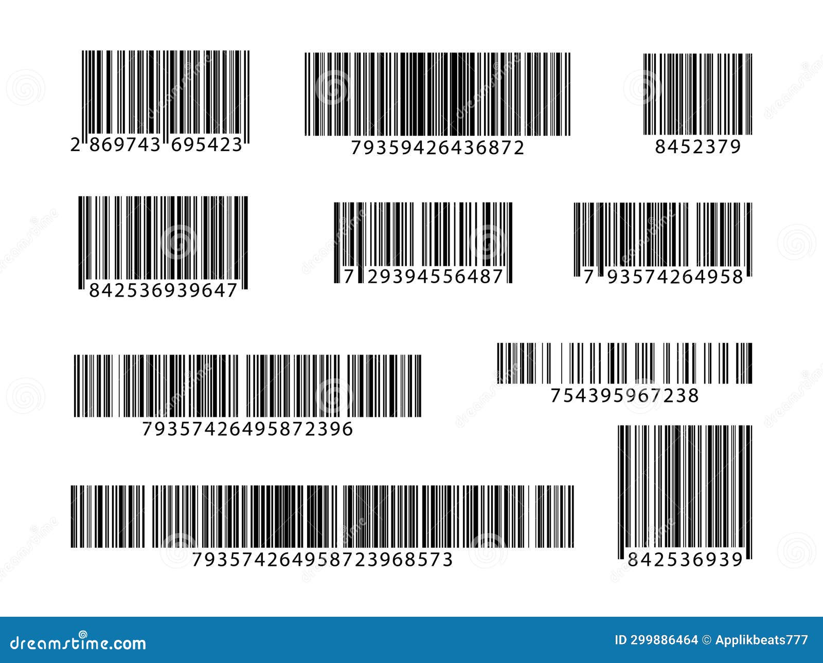 Set of Barcodes. Collection QR Codes Stock Vector - Illustration of ...