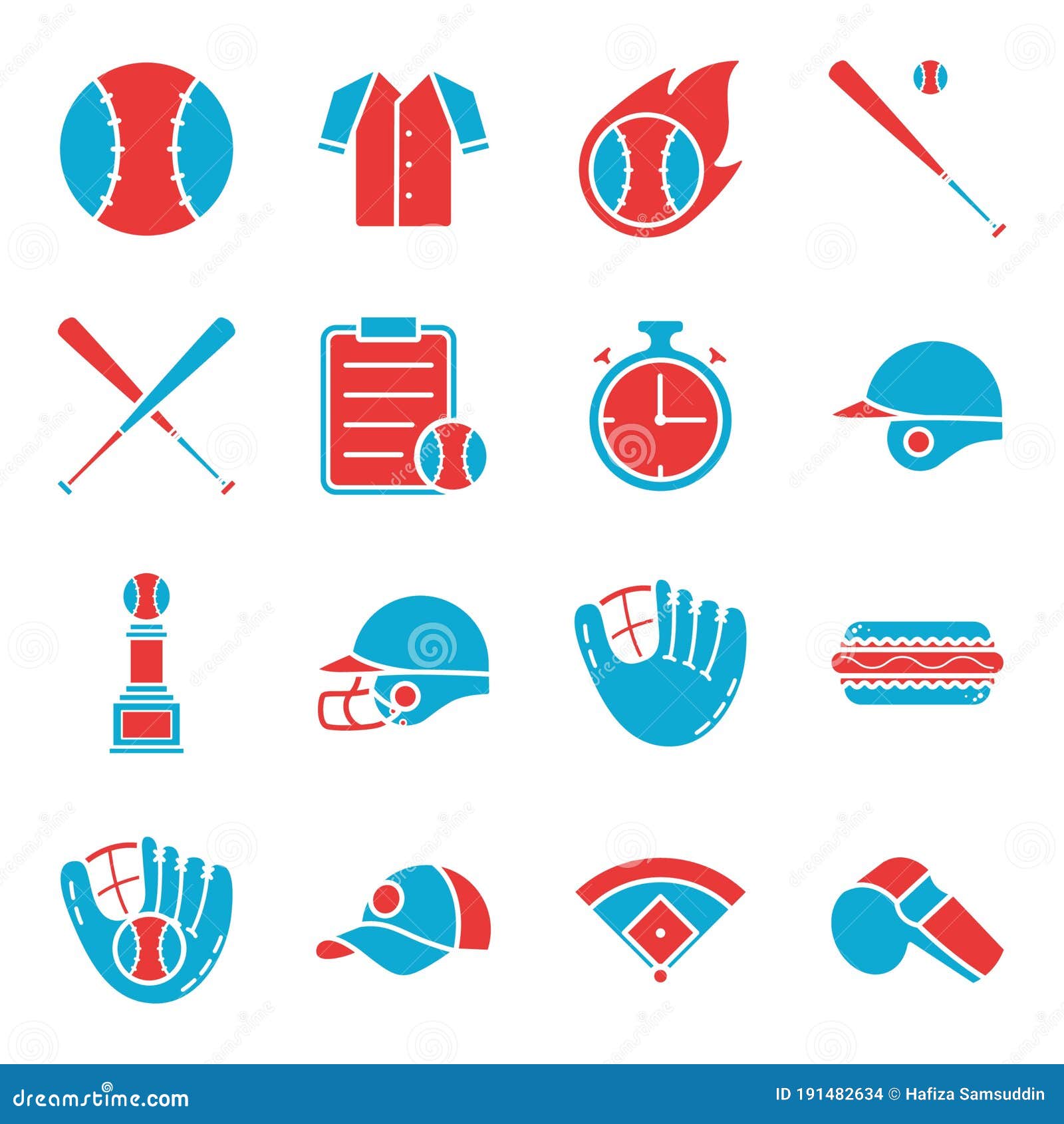 Baseball Items Cartoon Vector | CartoonDealer.com #18452893
