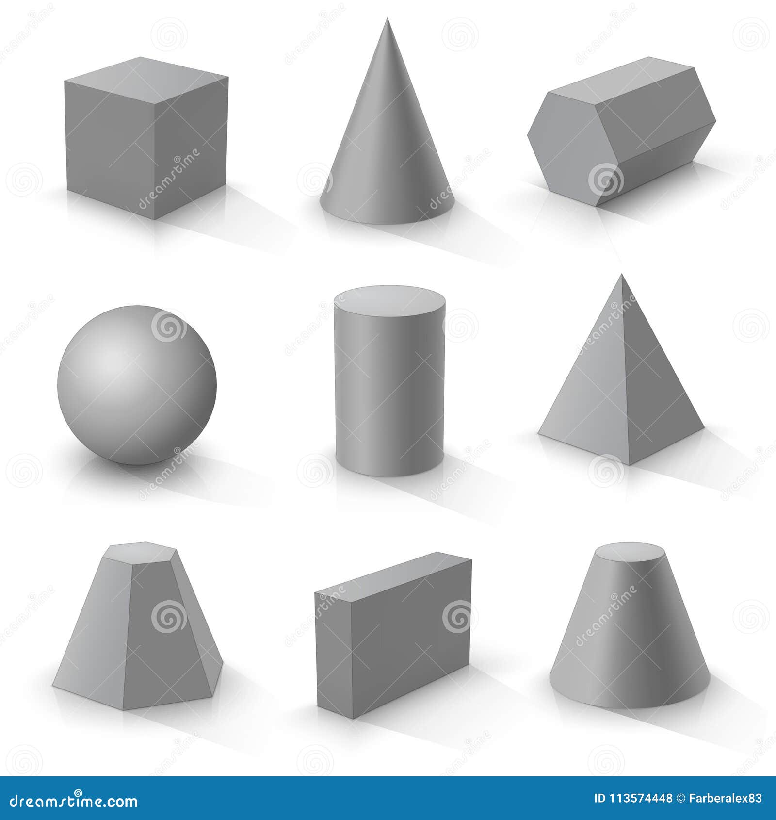 Geometric Solids Vector Illustration | CartoonDealer.com #10816274