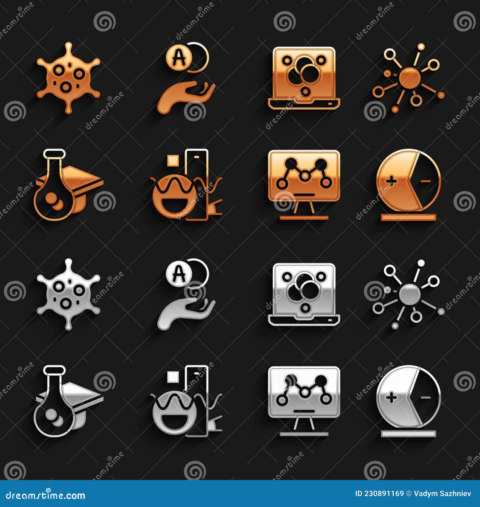 Set Basic Geometric Shapes, Molecule, Atom, Genetic Engineering ...