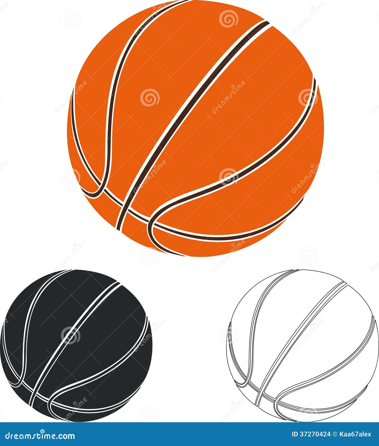 Set of basketball balls stock vector. Illustration of designation ...