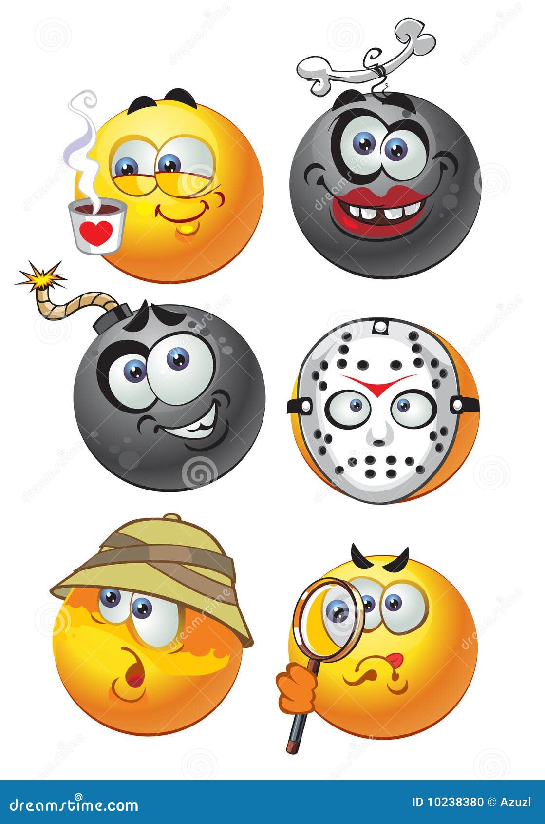 Set of Batch Smiles Emotion2 Stock Vector - Illustration of emoticon ...